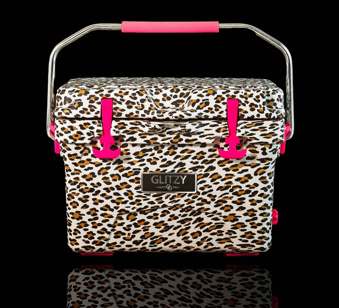 20 QUART GLITZY LEOPARD COOLER